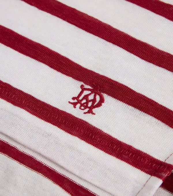 Dunhill Linen-cotton Stripe T-shirt