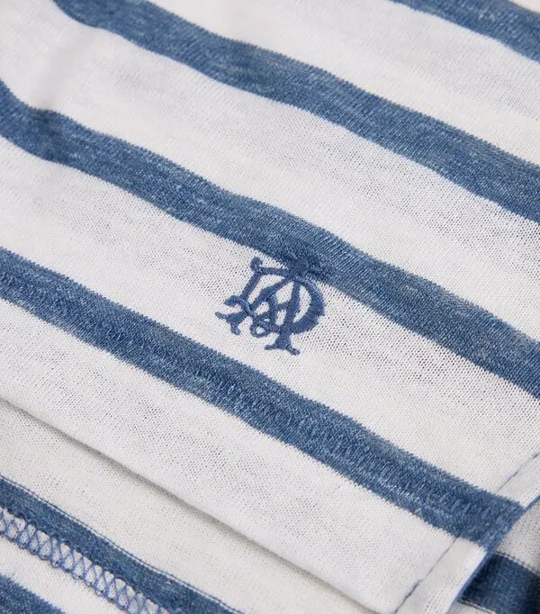 Dunhill Linen-cotton Stripe T-shirt