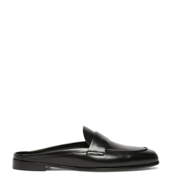 Max Mara Leather Logo-hardware Mules