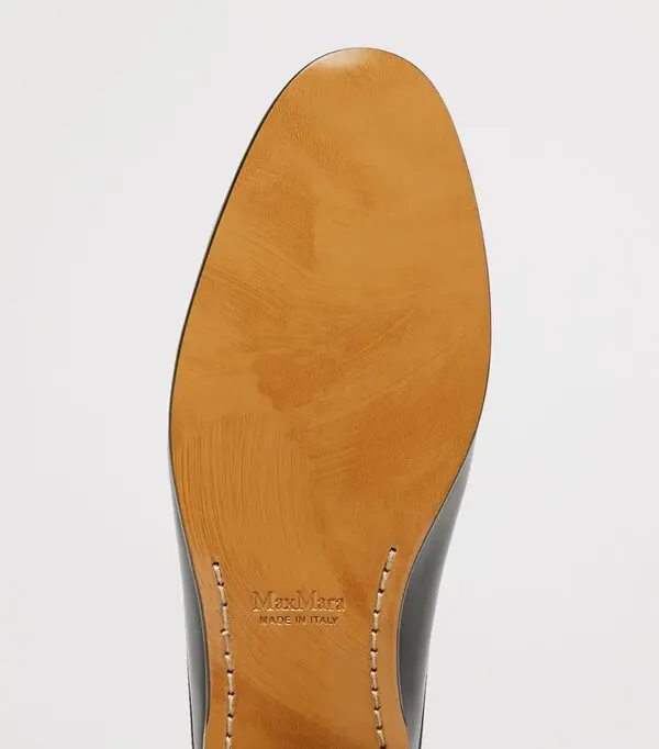 Max Mara Leather Logo-hardware Mules