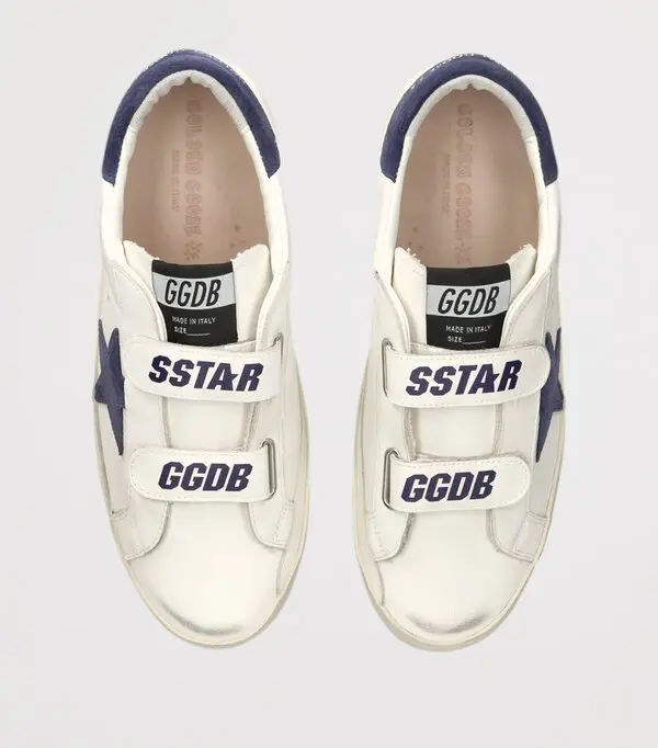 GOLDEN GOOSE Old School Velcro Leather Sneakers
