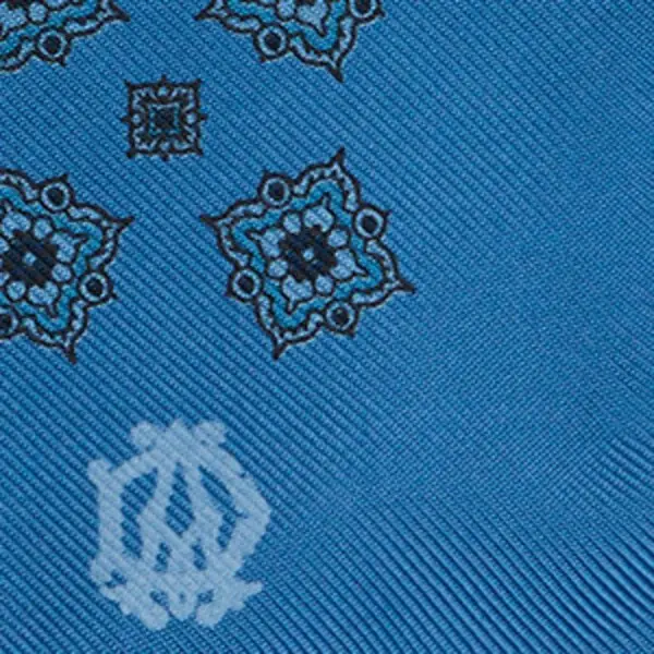 Dunhill Mulberry Silk Pocket Square - Blue
