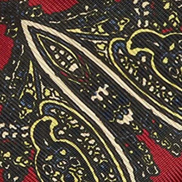 Dunhill Mulberry Silk Printed Pocket Square - Red