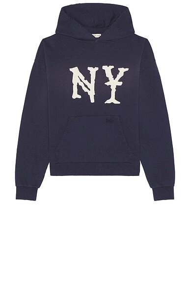 DUKE + DEXTER Ny Embroidered Hoodie - Navy