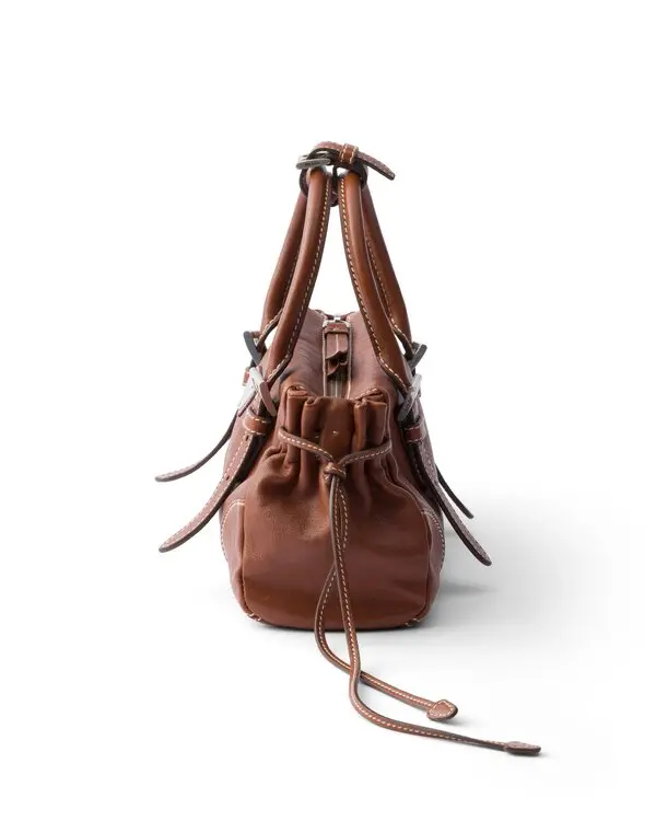 Prada Karin Small Leather Bag - Palisander
