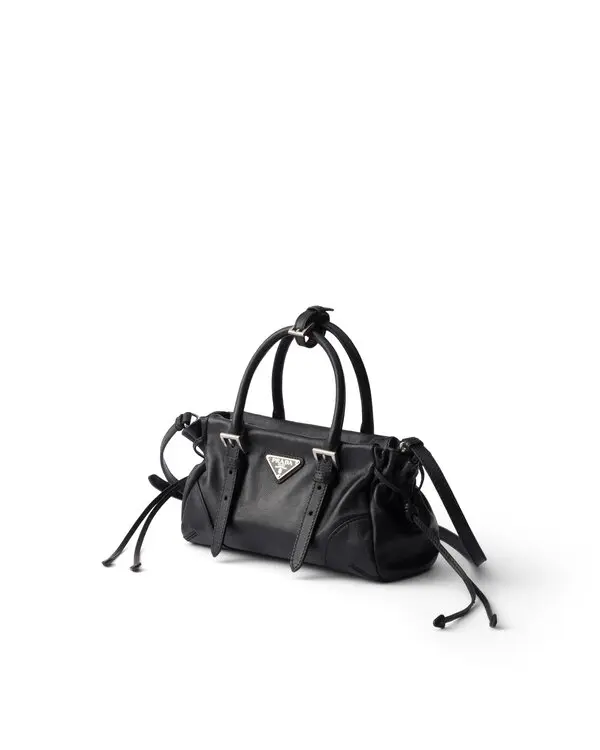 Prada Karin Small Leather Bag - Black