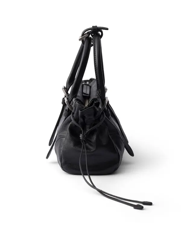 Prada Karin Small Leather Bag - Black