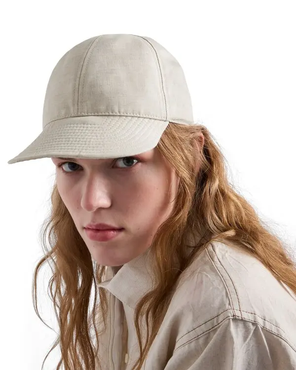 Prada Denim Baseball Cap With Triangle Logo