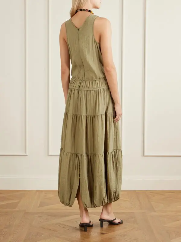 Co Pleated Tiered Maxi Dress