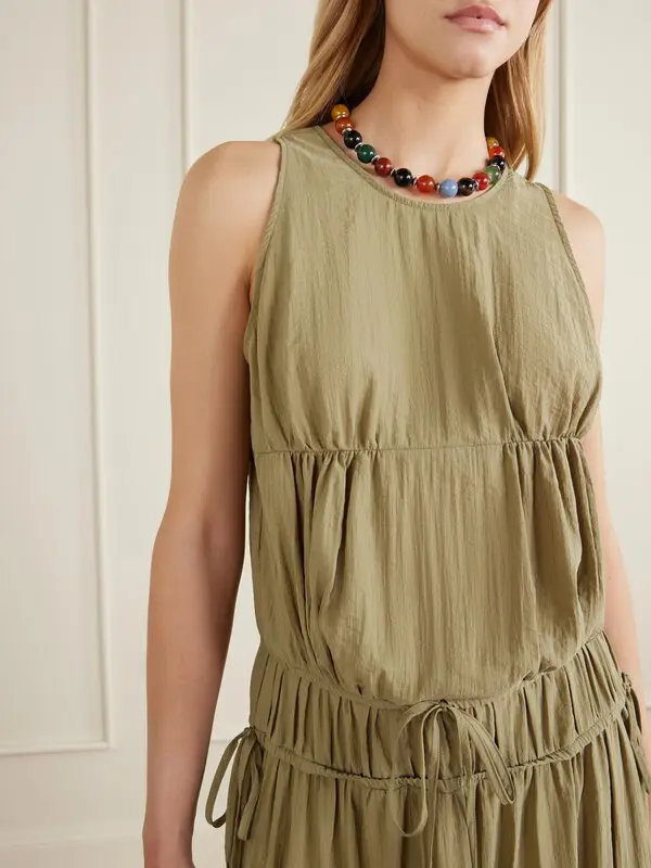 Co Pleated Tiered Maxi Dress