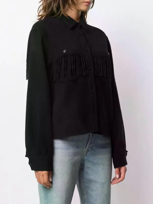 Woolrich Fringed Detail Knitted Shirt
