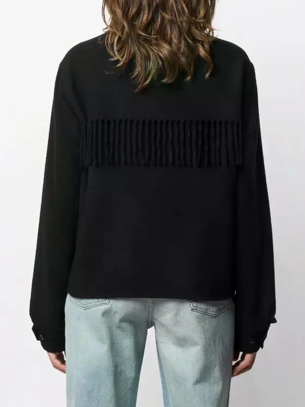 Woolrich Fringed Detail Knitted Shirt