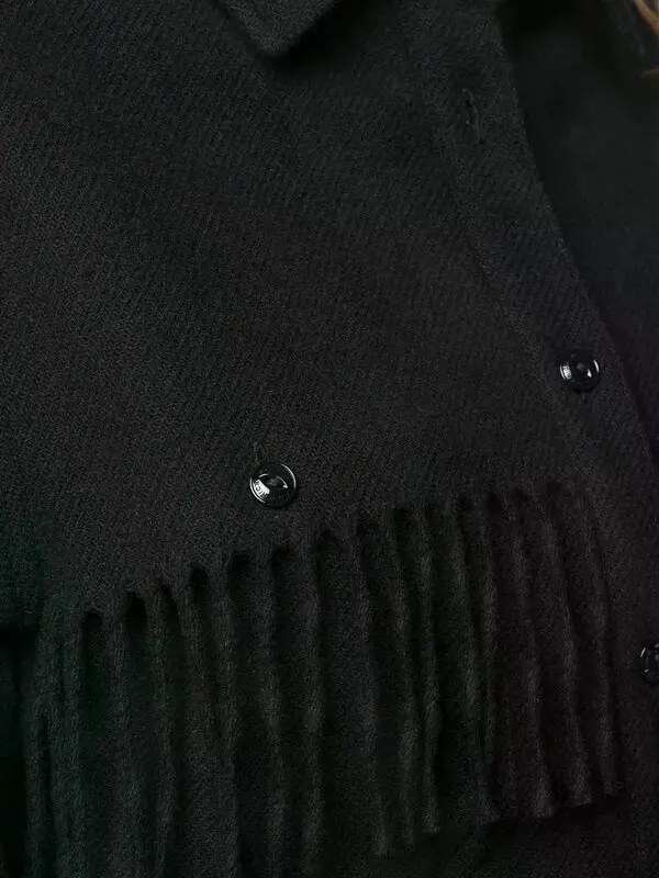 Woolrich Fringed Detail Knitted Shirt