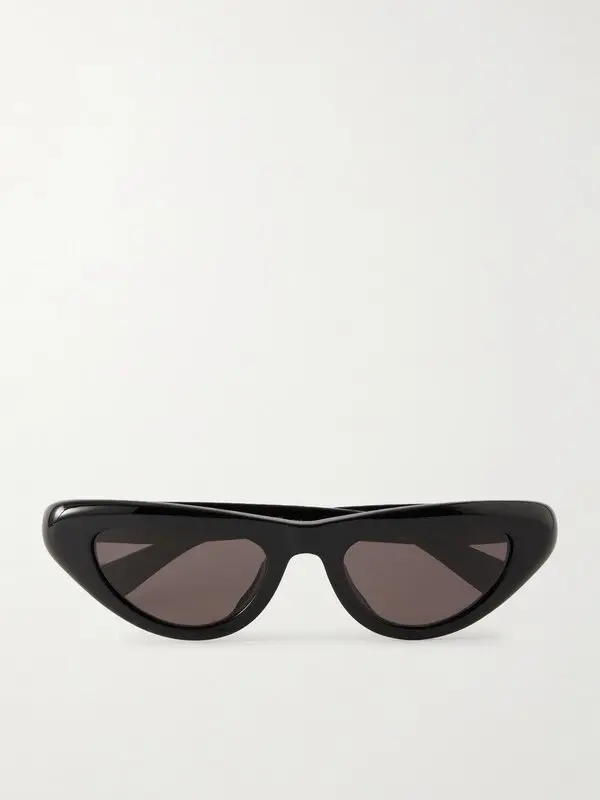 Bottega Veneta Curvy" Cat-eye Acetate Sunglasses - Black