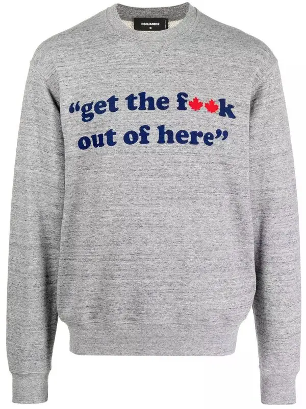 Dsquared2 Mélange Slogan Print Sweatshirt