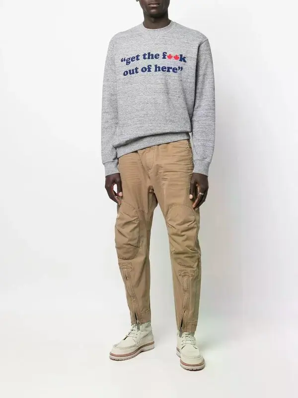 Dsquared2 Mélange Slogan Print Sweatshirt
