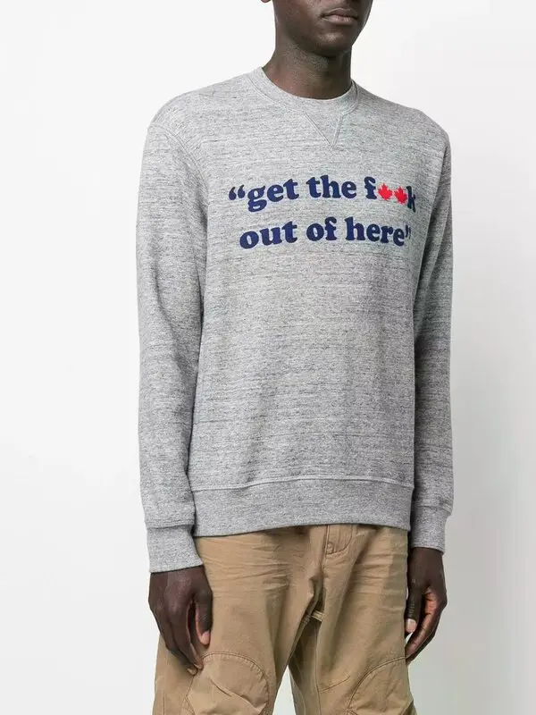 Dsquared2 Mélange Slogan Print Sweatshirt