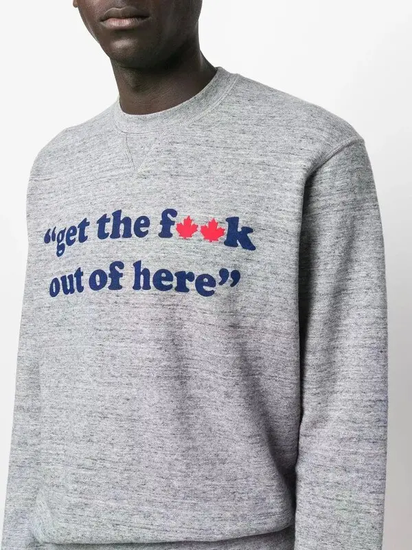 Dsquared2 Mélange Slogan Print Sweatshirt