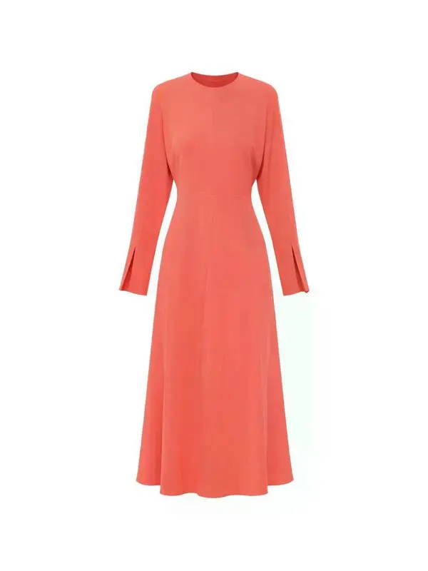 SUPER BLOND Slit-cuff Silk Maxi Dress