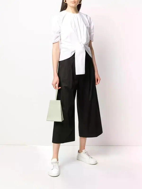 Woolrich High-waisted Pleated Wide-leg Trousers