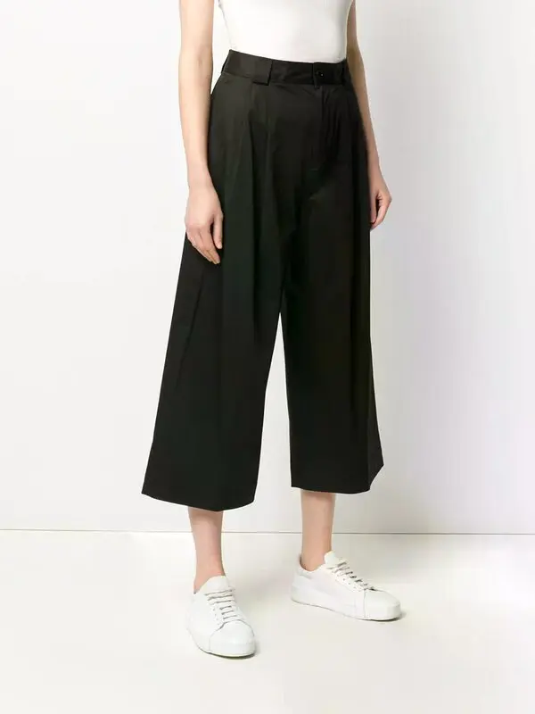 Woolrich High-waisted Pleated Wide-leg Trousers