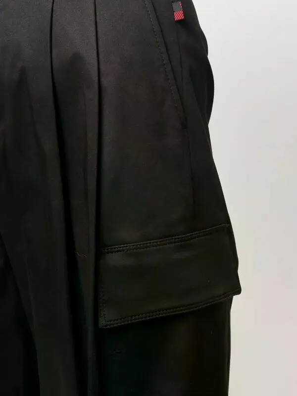 Woolrich High-waisted Pleated Wide-leg Trousers