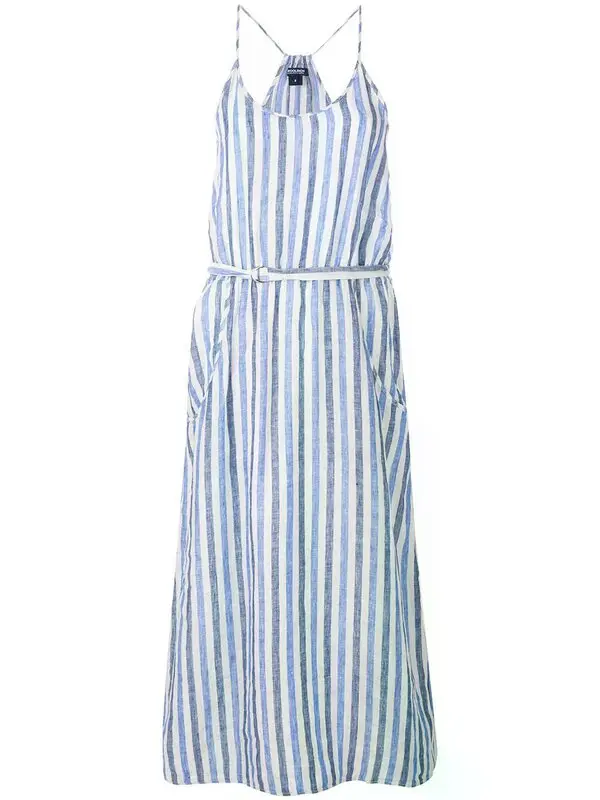 Woolrich Striped Linen Maxi Dress