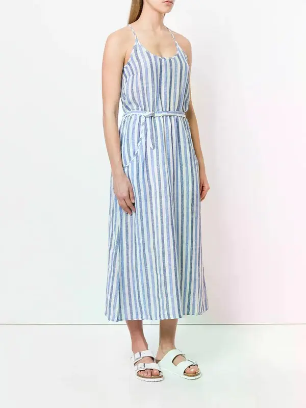 Woolrich Striped Linen Maxi Dress