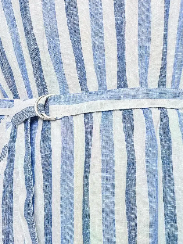 Woolrich Striped Linen Maxi Dress