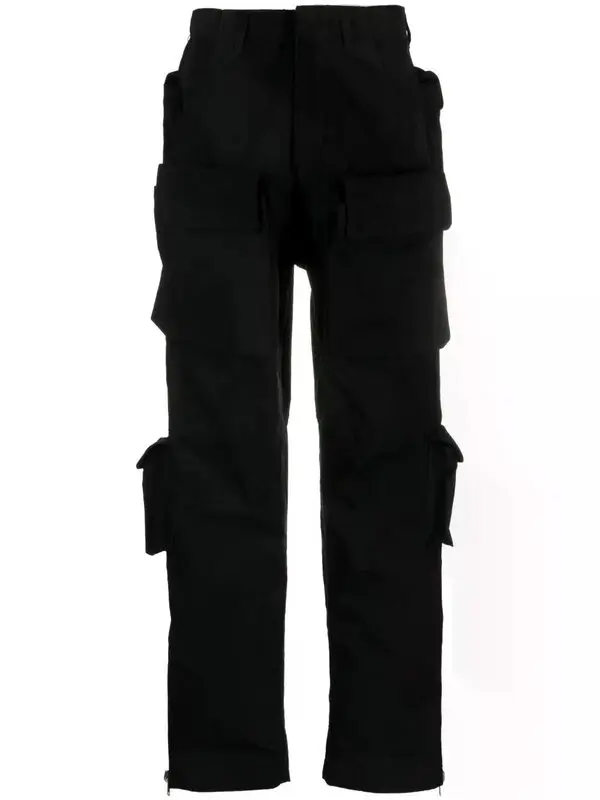 1989 STUDIO Cargo Straight-leg Trousers - Black