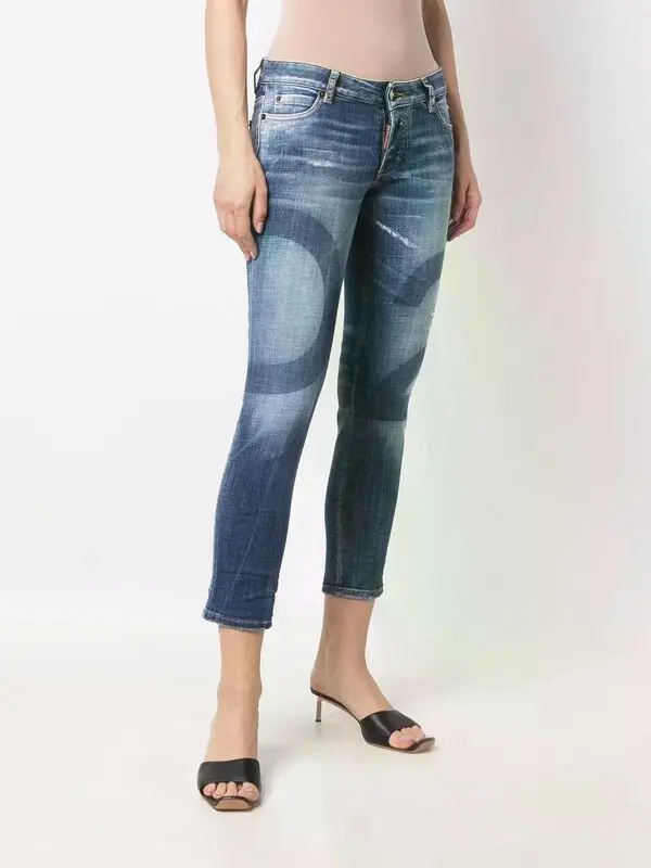 Dsquared2 Cropped Logo-wash Jeans