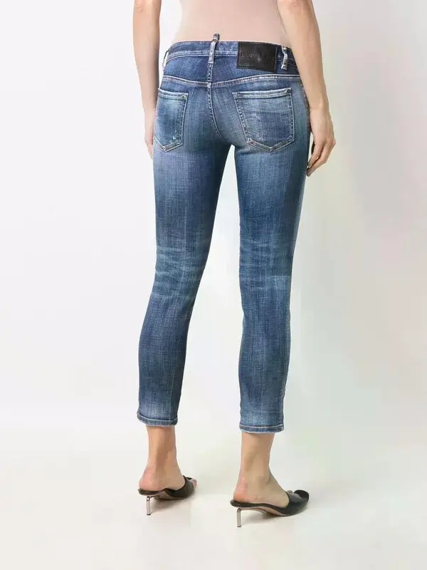 Dsquared2 Cropped Logo-wash Jeans