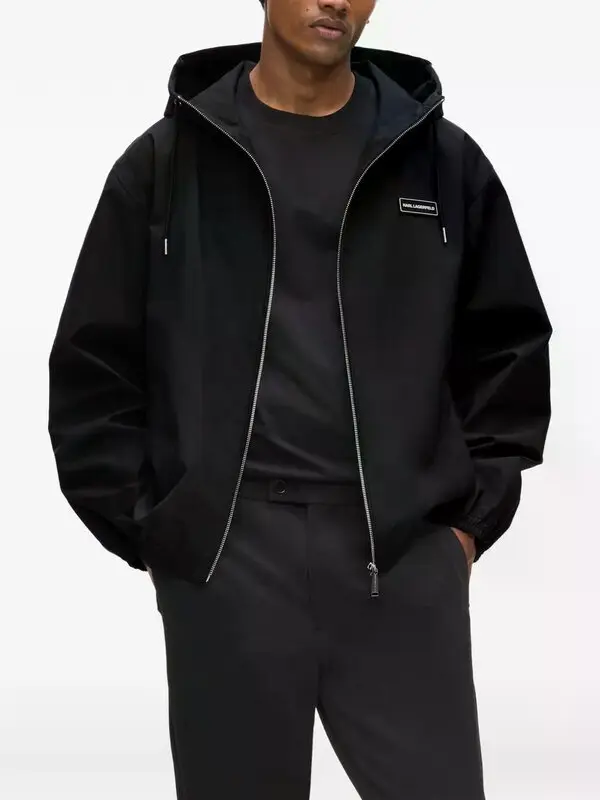 Karl Lagerfeld Logo-patch Hooded Jacket