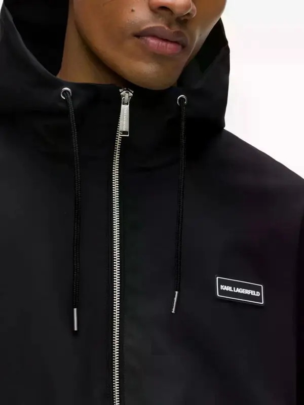 Karl Lagerfeld Logo-patch Hooded Jacket
