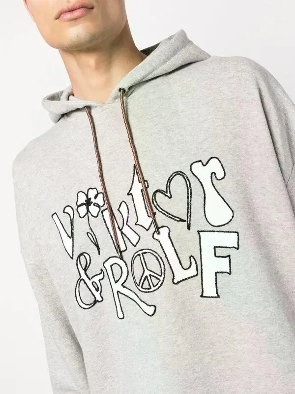 Viktor & Rolf Logo Print Cotton Hoodie