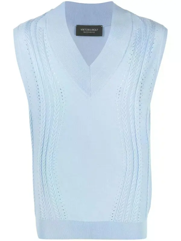 Viktor & Rolf Cable-knit V-neck Vest