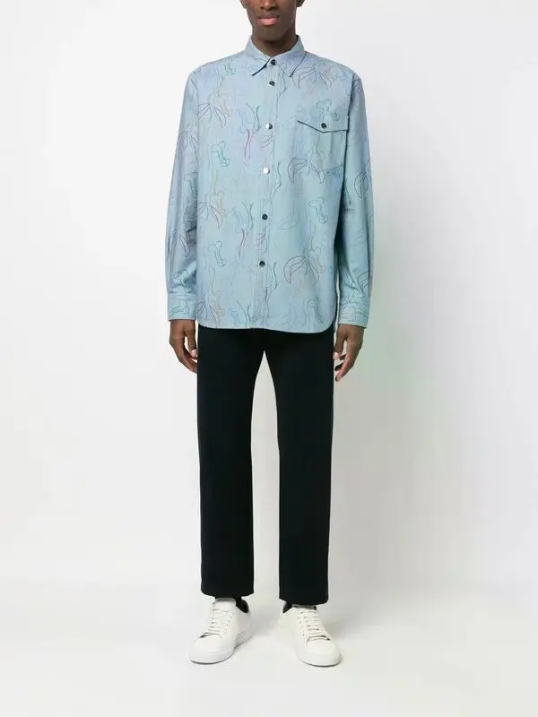 Viktor & Rolf Graphic-print Button-up Denim Shirt