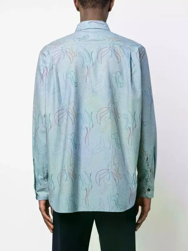 Viktor & Rolf Graphic-print Button-up Denim Shirt