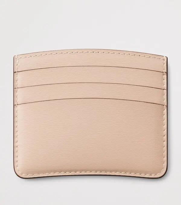 Cartier Leather Panthère C De Card Holder - Beige