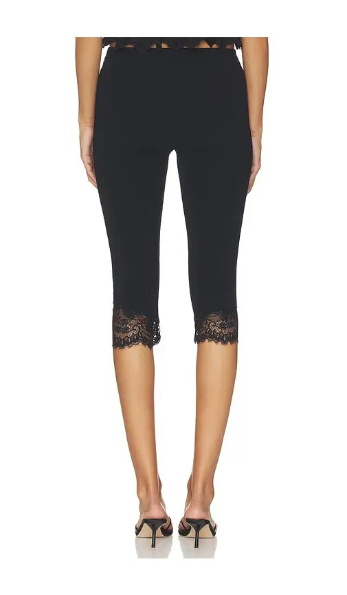Tularosa Lace Trimmed Knit Capri Pants