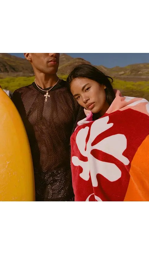 SLOWTIDE Snow Flowers Towel - Multi