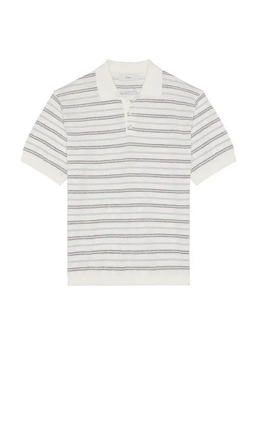 DUNST Linen Striped Polo Knit In . Also