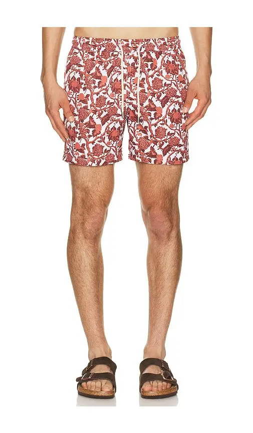 ARRELS BARCELONA Kabak X Lazaro Rosa Violan Classic Swim Shorts In In . Also - Red