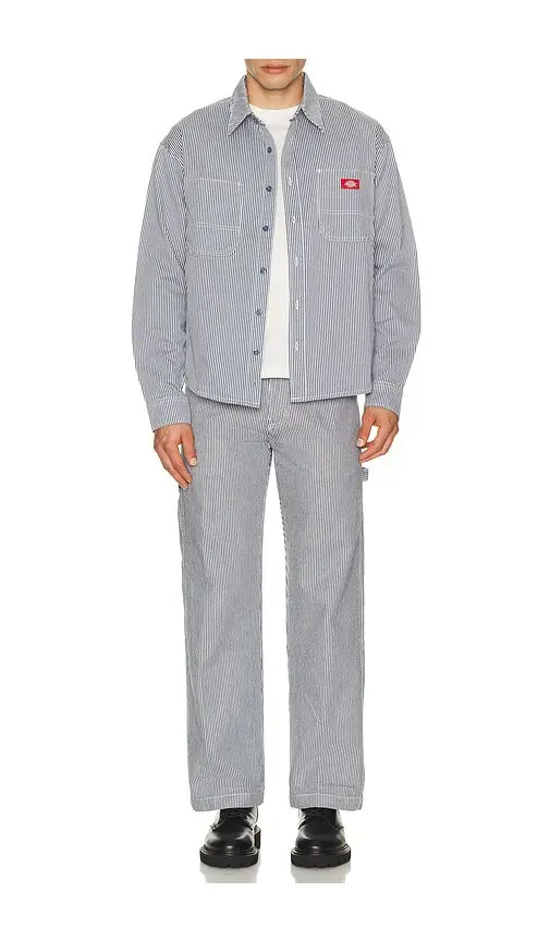 Dickies Hickory Long Sleeve Work Shirt - Slate