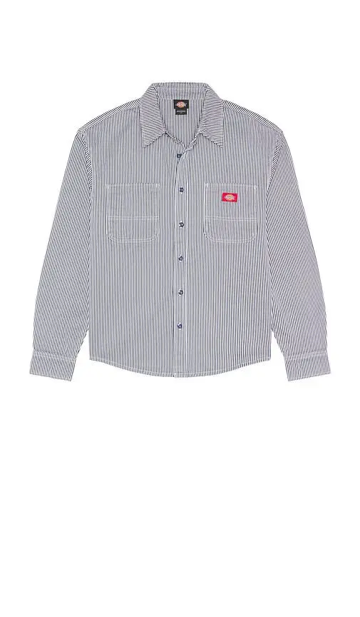 Dickies Hickory Long Sleeve Work Shirt - Slate