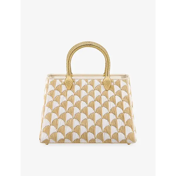 BVLGARI Serpentine Duo Raffia Tote Bag