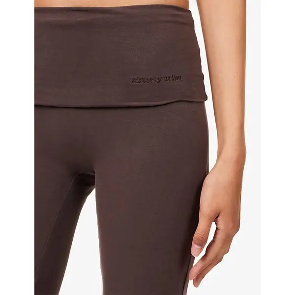 SISTERLY TRIBE Soft Cotton Foldover Yoga Trousers