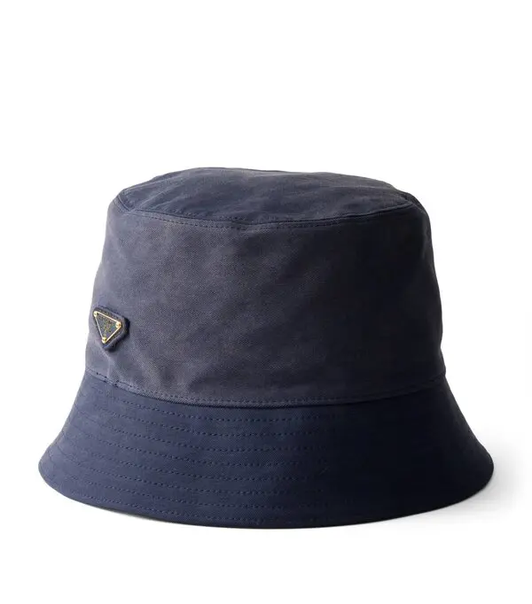 Prada Satin Bucket Hat - Blue