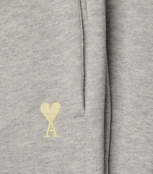 AMI Paris Cotton De Coeur Sweatpants - Grey