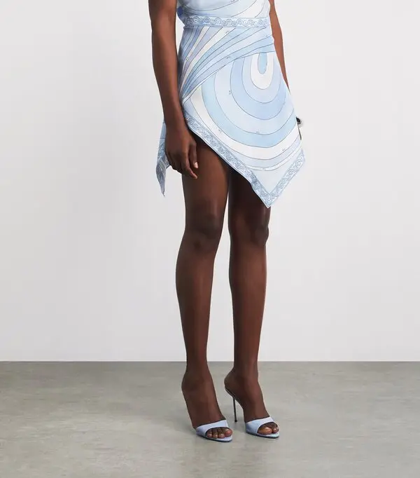 Emilio Pucci Silk Orchidee Print Mini Skirt